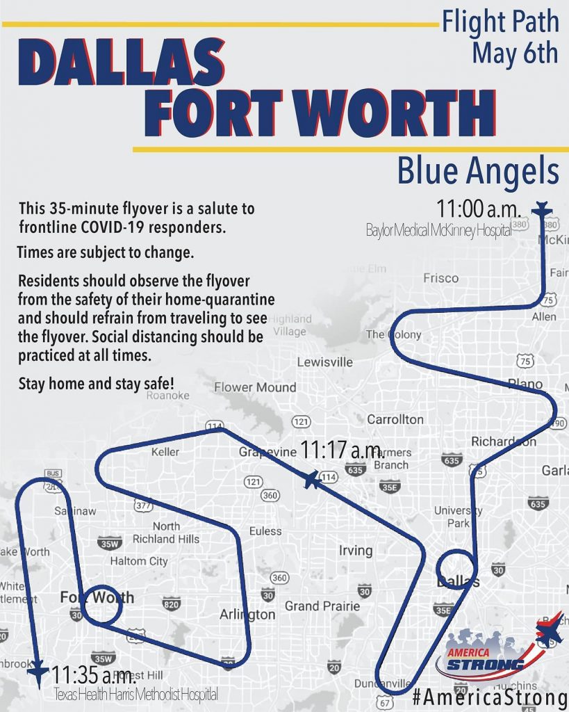 [Video] Watch the Blue Angels Flyover of Dallas
