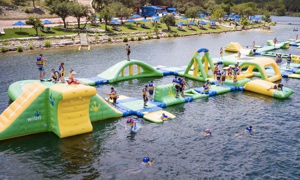 Cool Off at This Massive Floating Water Park on Lake Travis
